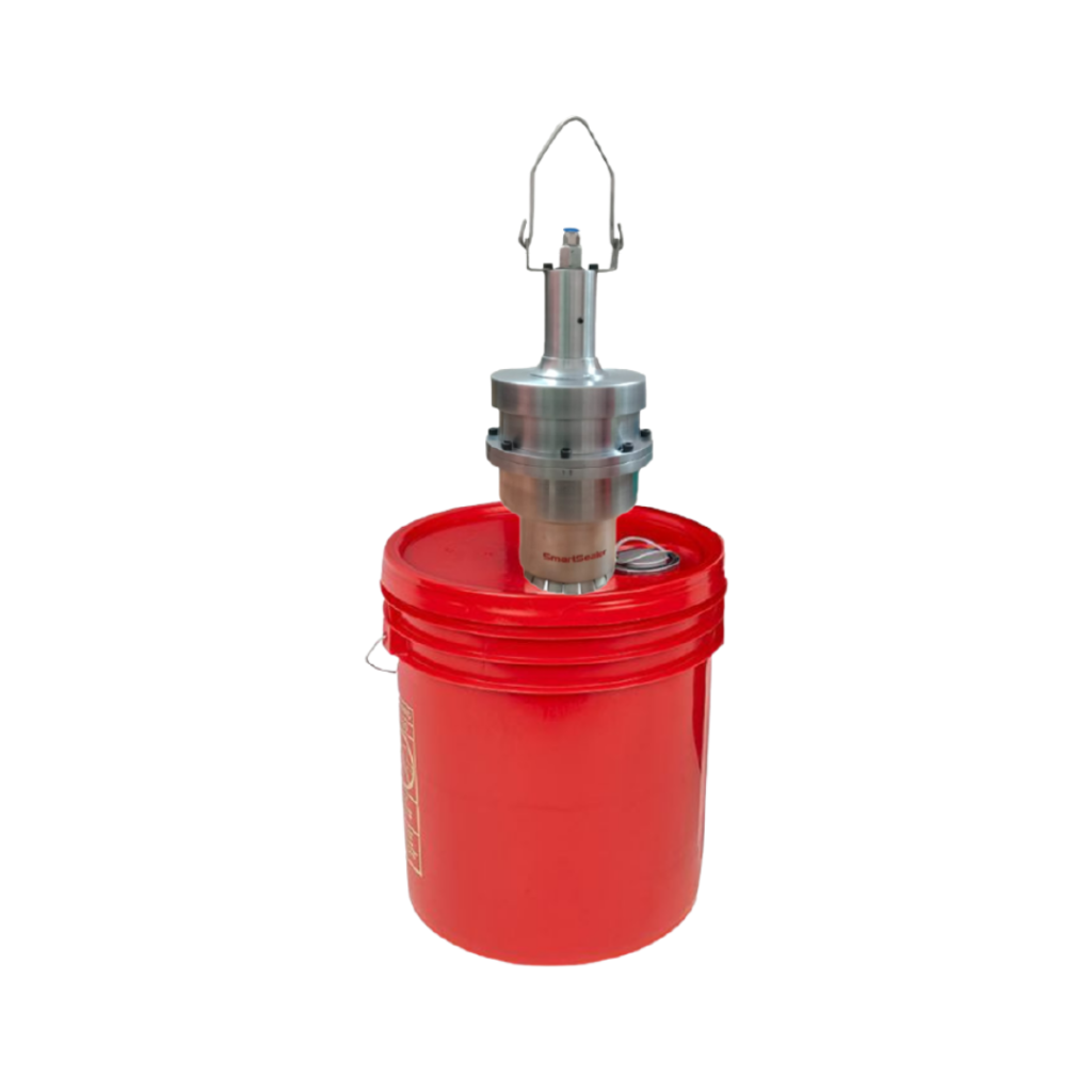 Pneumatic Pail Flex Spout Crimping Tool for Plastic and Metal Containers